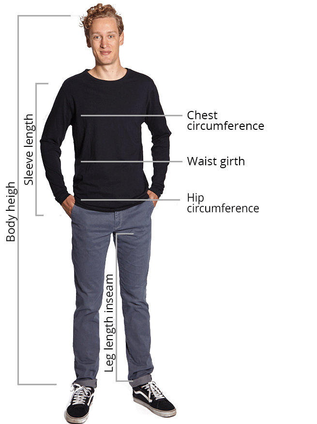 I LOVE TALL - fashion for tall people. Men's Size Guide
